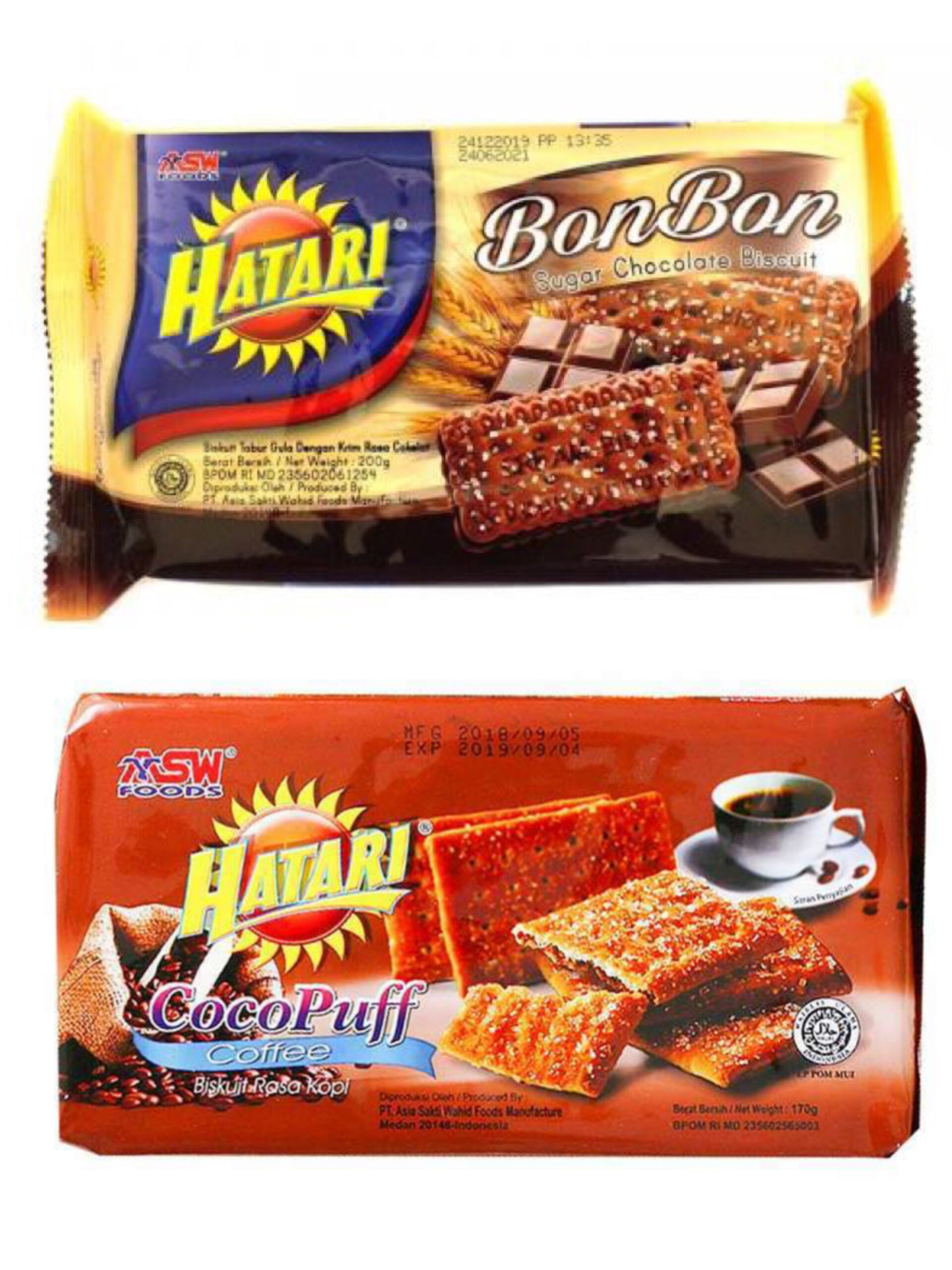 ASW FOODS HATARI 可可亞夾心餅/巧克力牛奶餅 200g – 萬沐貿易有限公司